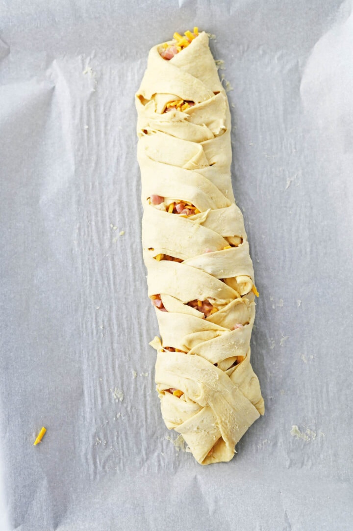 Ham And Cheese Crescent Braid - Fun Money Mom