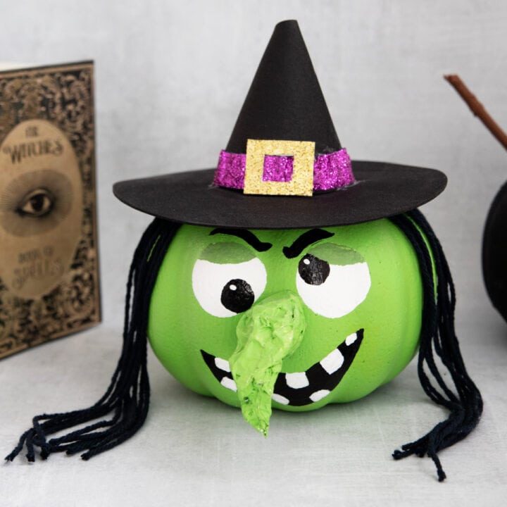 Easy Witch Pumpkin (No-Carve)