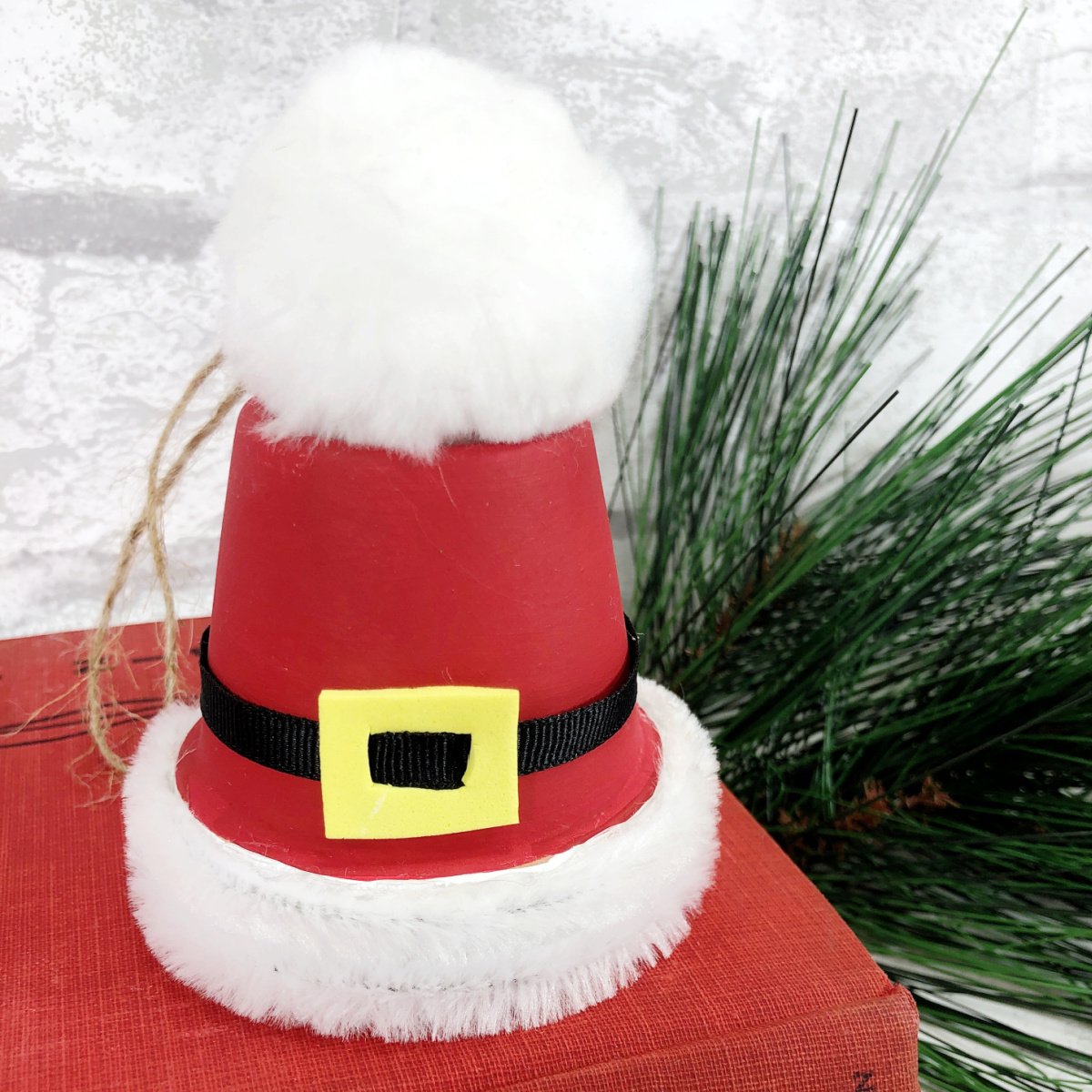 Clay Pot Santa Ornament Craft