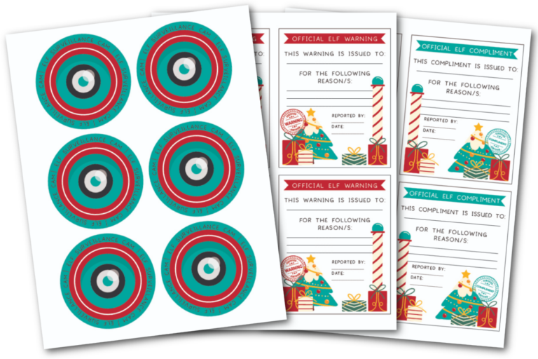 Free Printable Elf On The Shelf Cam - Fun Money Mom