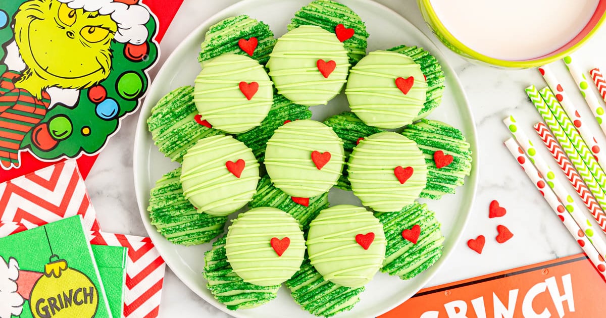 Grinch Chocolate Covered Oreos - Fun Money Mom