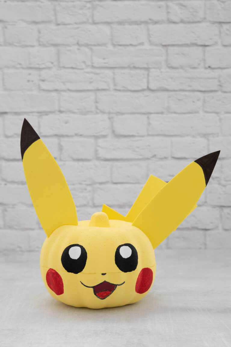 Easy Pikachu Pumpkin (with printable template) - Fun Money Mom