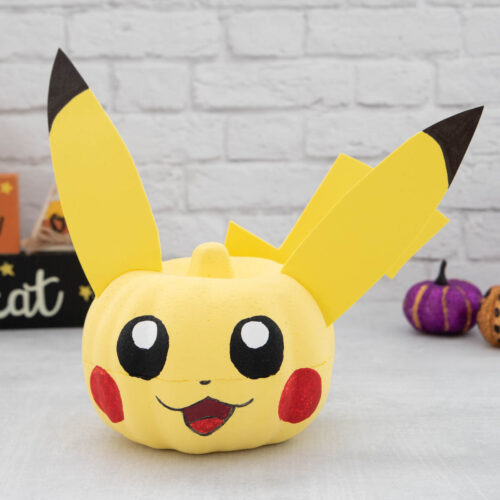 Easy Pikachu Pumpkin (with printable template) - Fun Money Mom