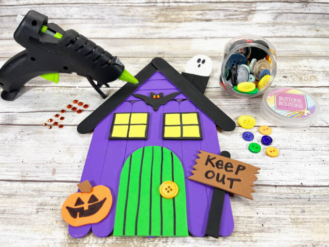 Popsicle Stick Haunted House - Fun Money Mom