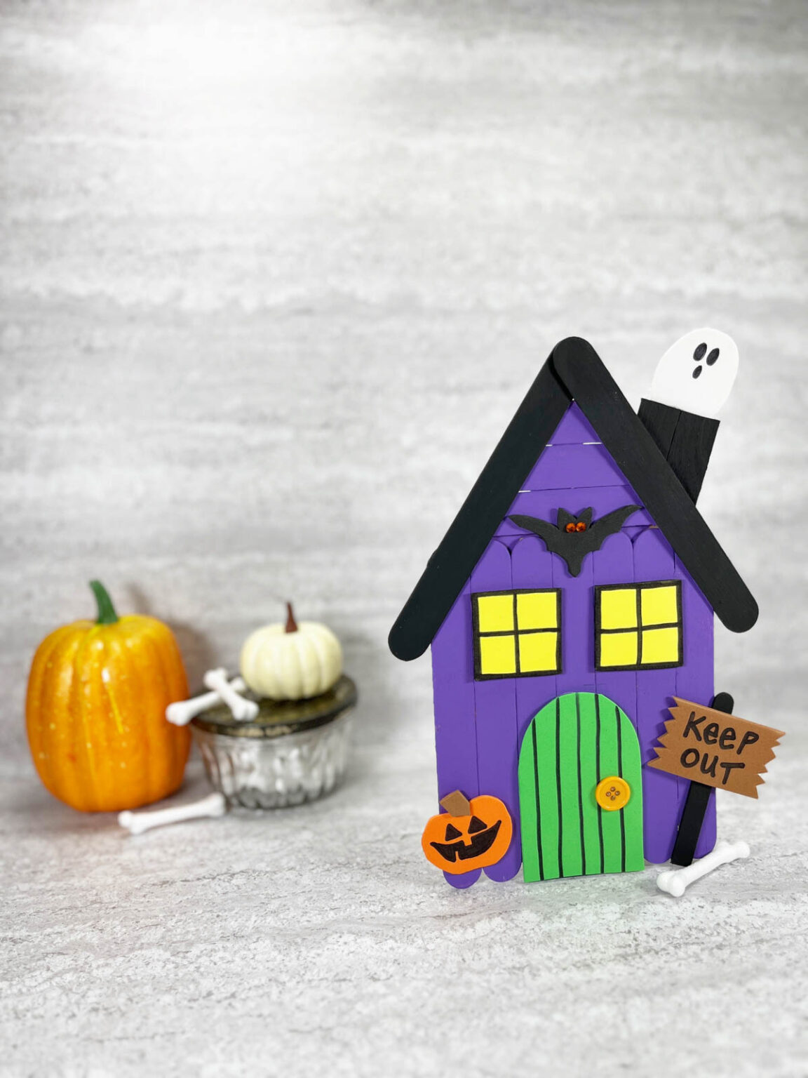 Popsicle Stick Haunted House - Fun Money Mom