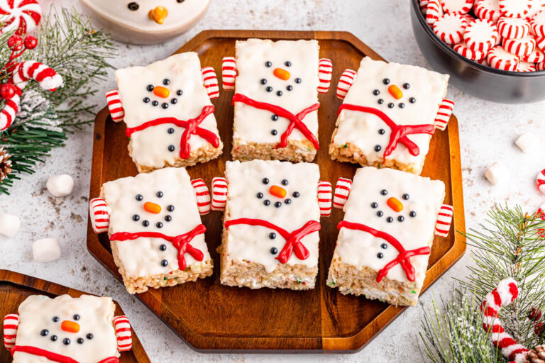 Snowman Rice Krispie Treats - Fun Money Mom