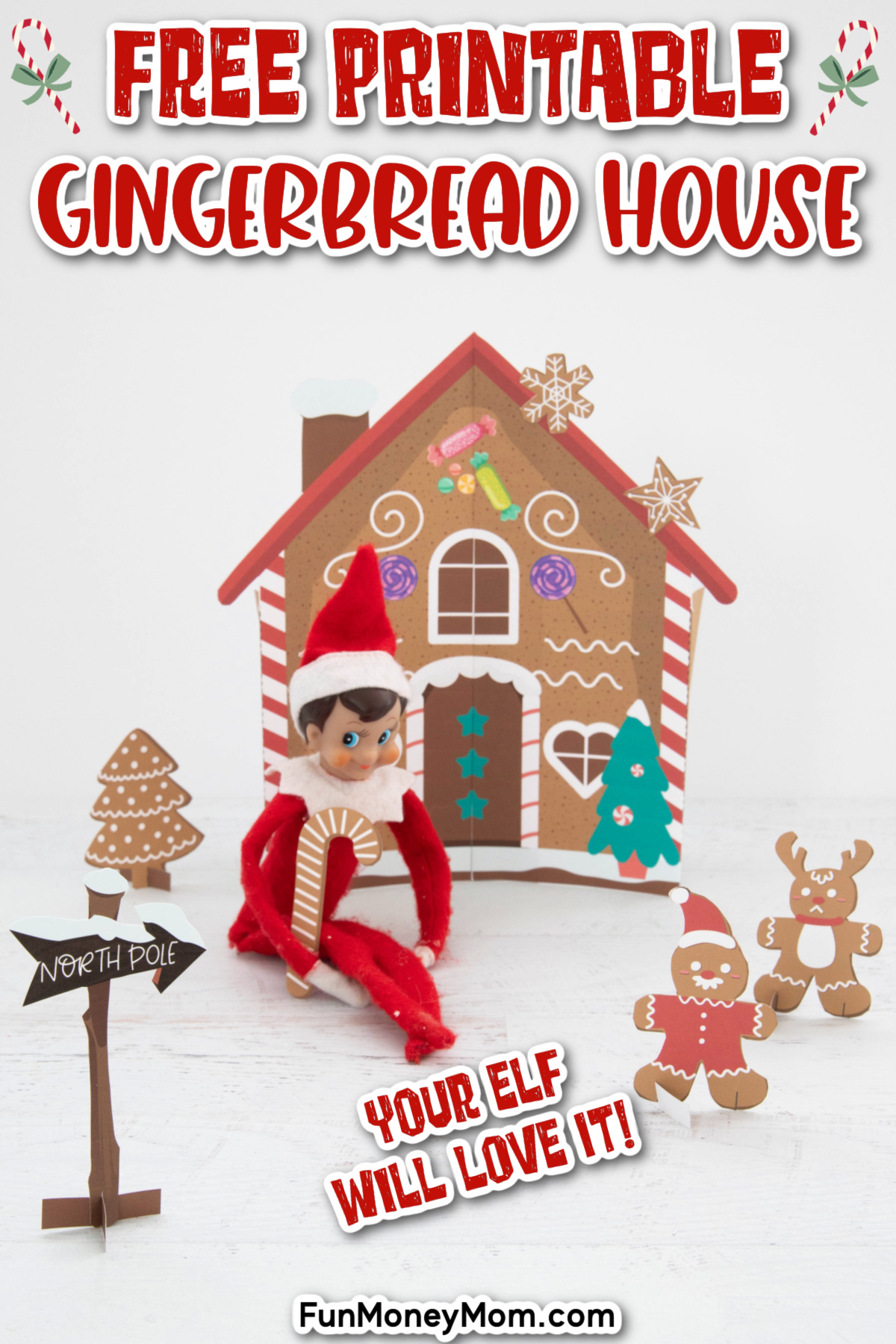 Elf Gingerbread House (Free Printable) - Fun Money Mom