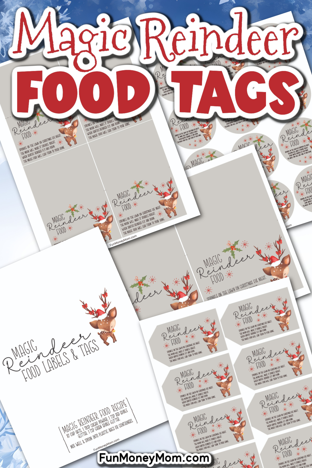 Magic Reindeer Food Tags (free printables) Fun Money Mom