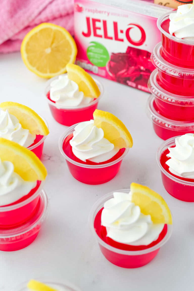 Raspberry Lemonade Jello Shots - Fun Money Mom