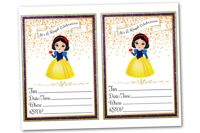 Snow White Invitations (Free Printable) - Fun Money Mom