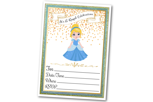 Cinderella Invitations (Free Printables) - Fun Money Mom