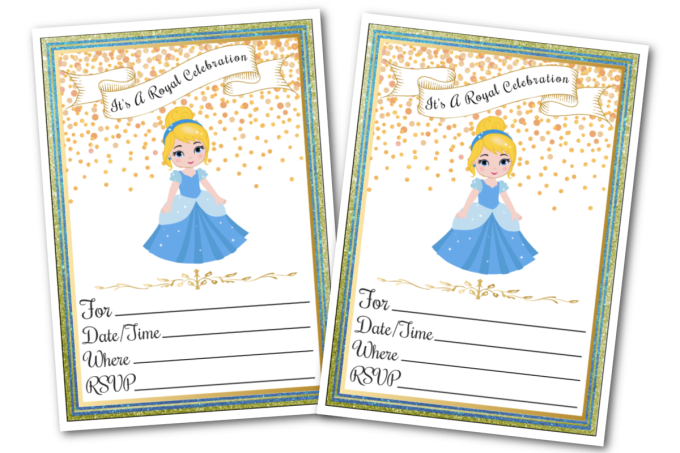 Cinderella Invitations (Free Printables) - Fun Money Mom