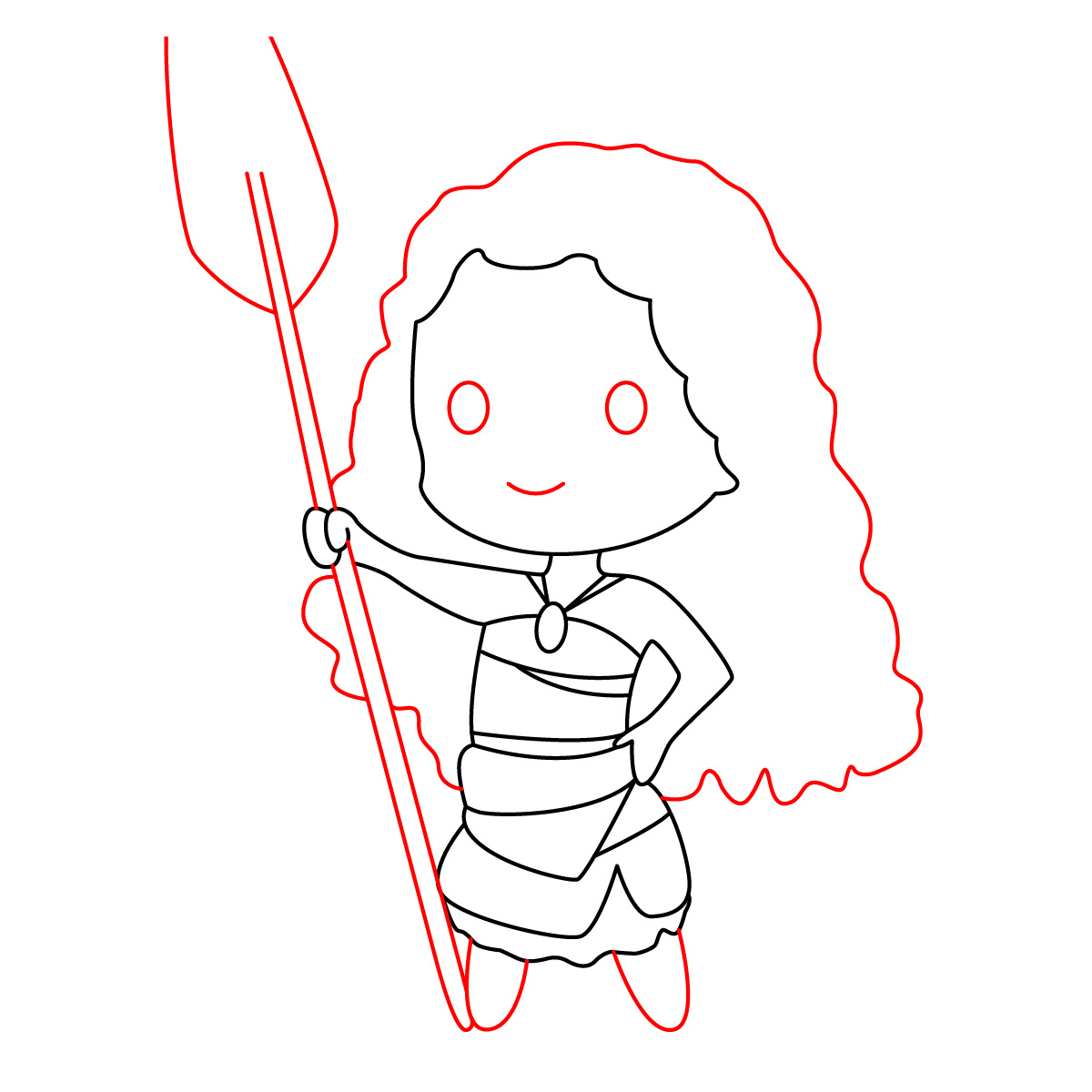 How To Draw Moana (with free printable) - Fun Money Mom