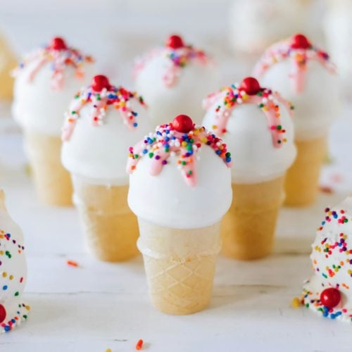 Ice Cream Cone Cake Pops - Fun Money Mom