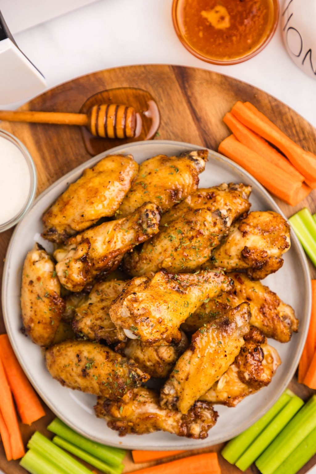 Hot Honey Chicken Wings - Fun Money Mom