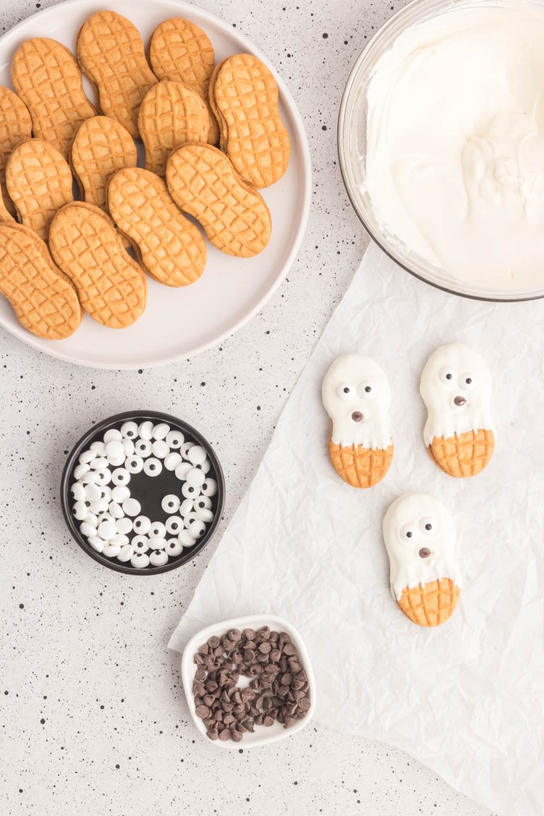 Easy Nutter Butter Ghost Cookies - Fun Money Mom