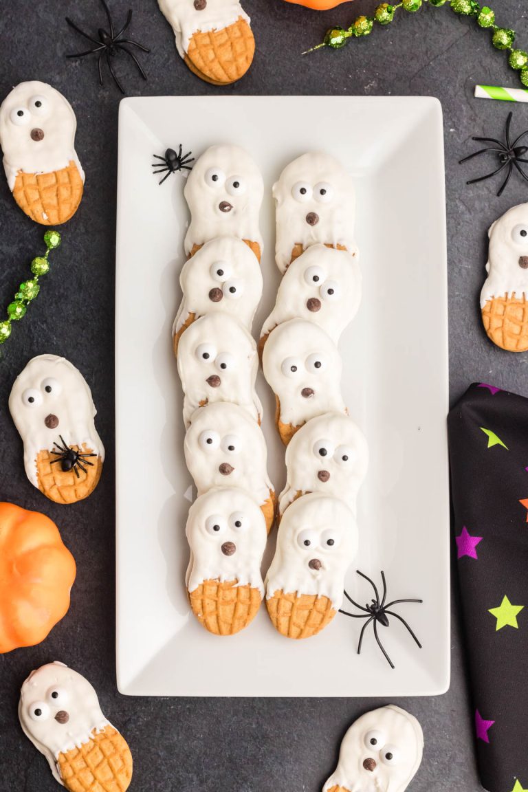 Easy Nutter Butter Ghost Cookies - Fun Money Mom