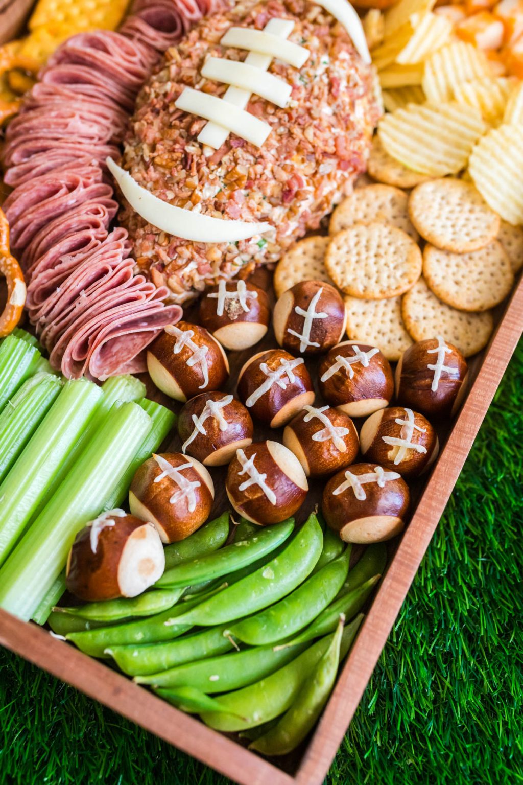 Football Charcuterie Board - Fun Money Mom
