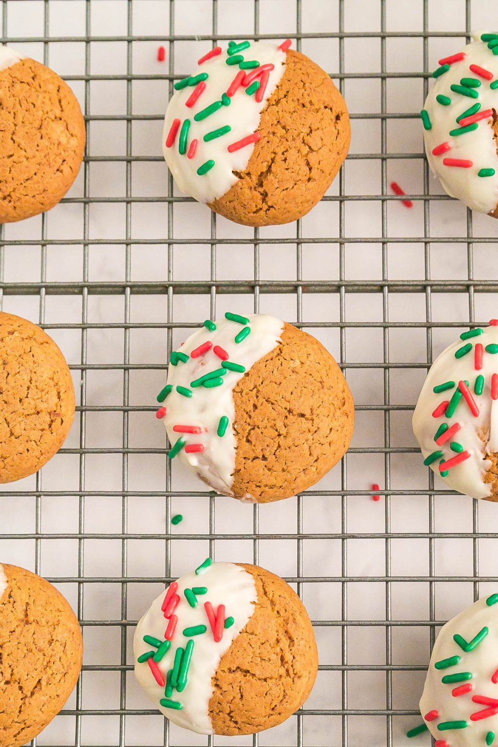 White Chocolate Dipped Gingerbread Cookies - Fun Money Mom