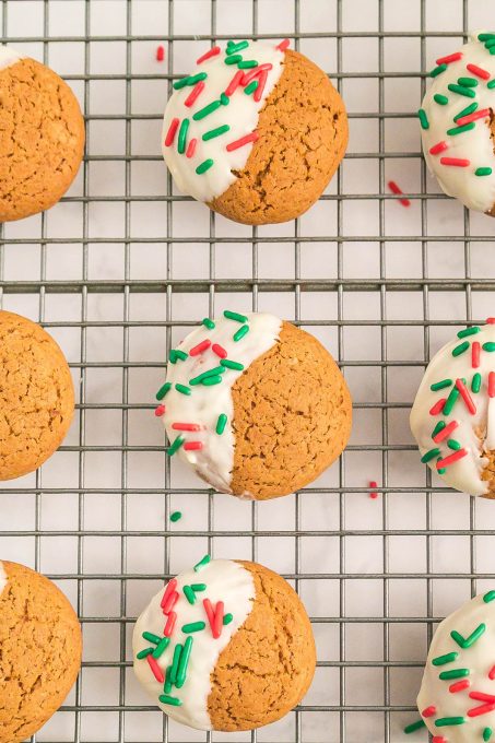 White Chocolate Dipped Gingerbread Cookies - Fun Money Mom