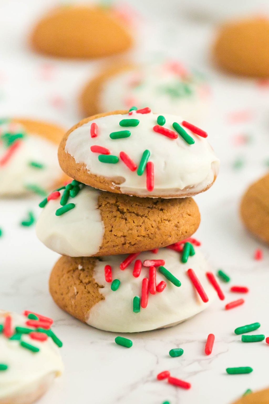 White Chocolate Dipped Gingerbread Cookies - Fun Money Mom