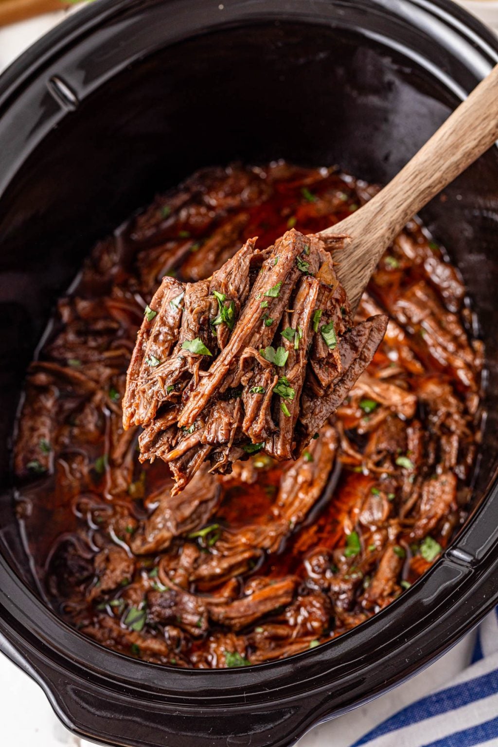 Slow Cooker Shredded Beef - Fun Money Mom