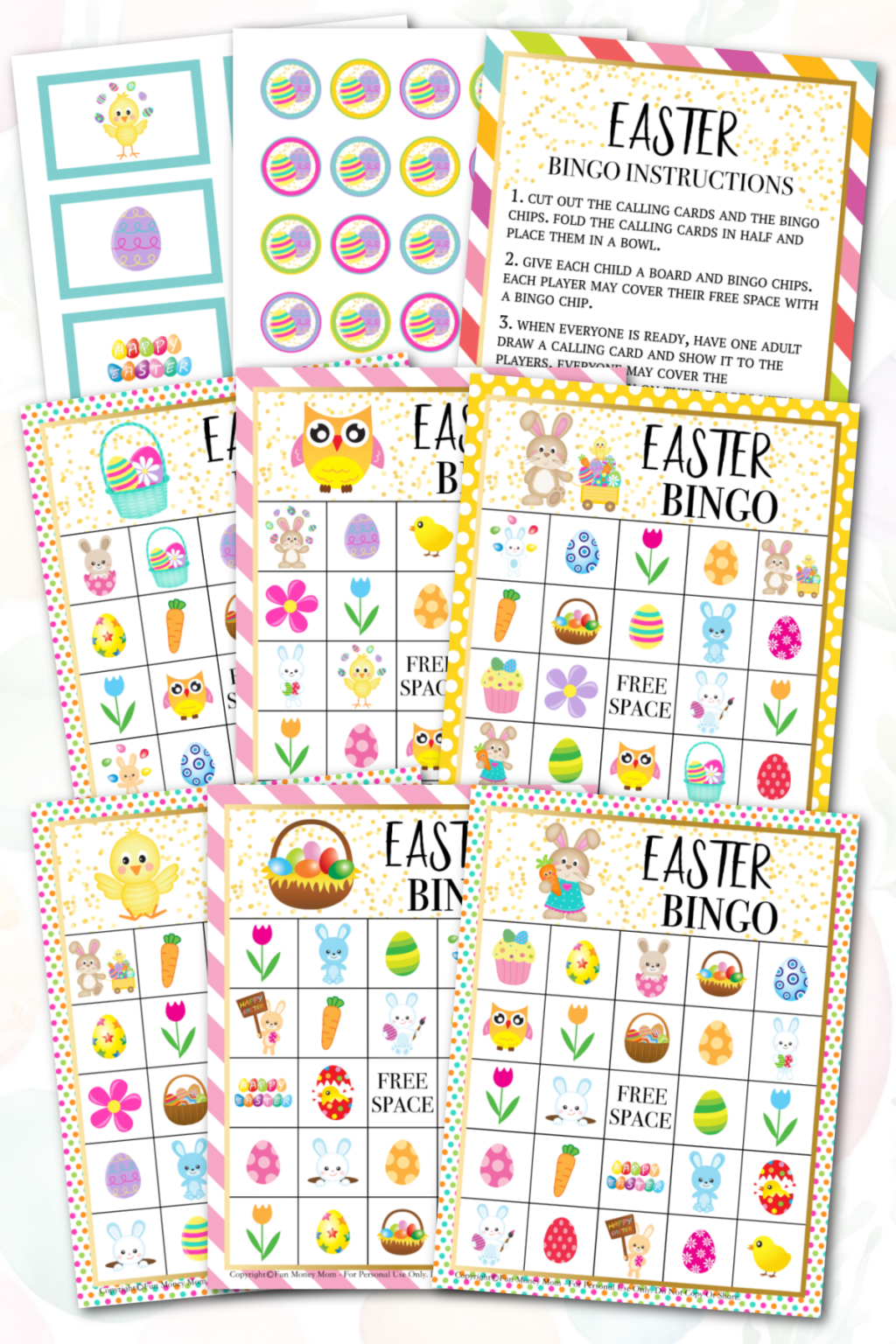 Easter Bingo Printables - Fun Money Mom