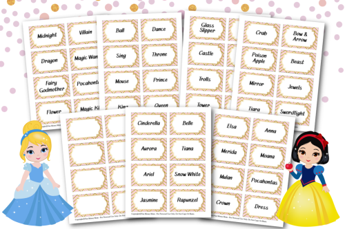 Disney Princess Charades (Free Printable) - Fun Money Mom