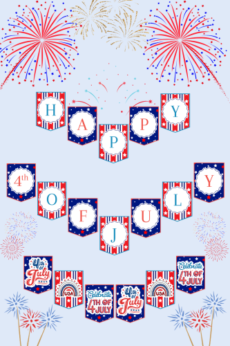 4th Of July Banner (Free Printable) - Fun Money Mom