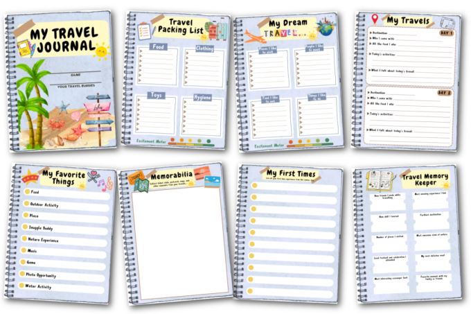 Travel Journal For Kids (Free Printable) - Fun Money Mom