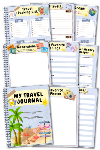 Travel Journal For Kids (Free Printable) - Fun Money Mom