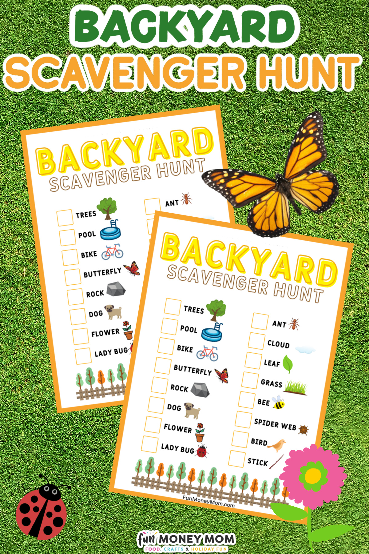Backyard Scavenger Hunt (free printable) | Fun Money Mom