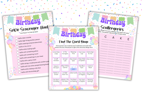 Birthday Games For Teens (Free Printables) - Fun Money Mom