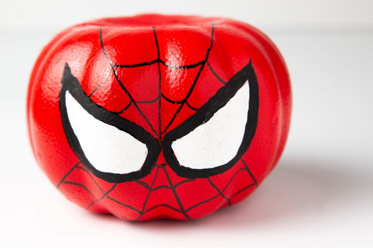 Spiderman Pumpkin (No Carve Pumpkin Craft) | Fun Money Mom