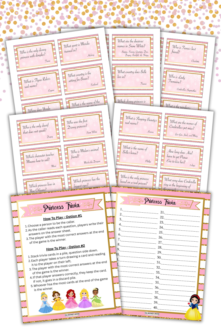Disney Princess Trivia – Fun Questions & Answers (Free Printable)