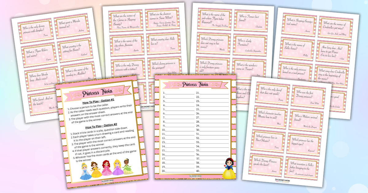Disney Princess Trivia – Fun Questions & Answers (Free Printable)