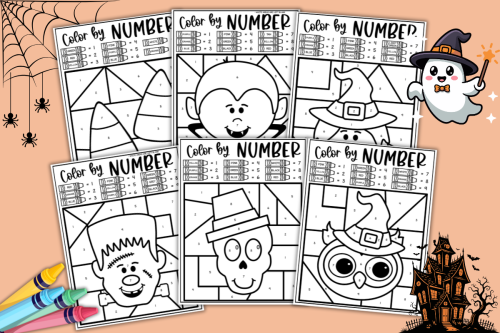 Halloween Color By Number (Free Printables)