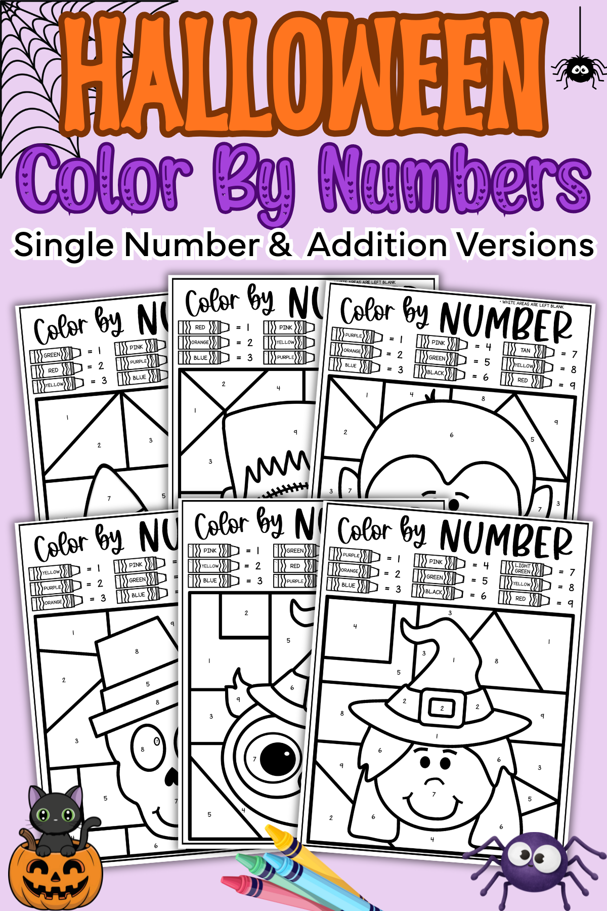 Halloween Color By Number (Free Printables)