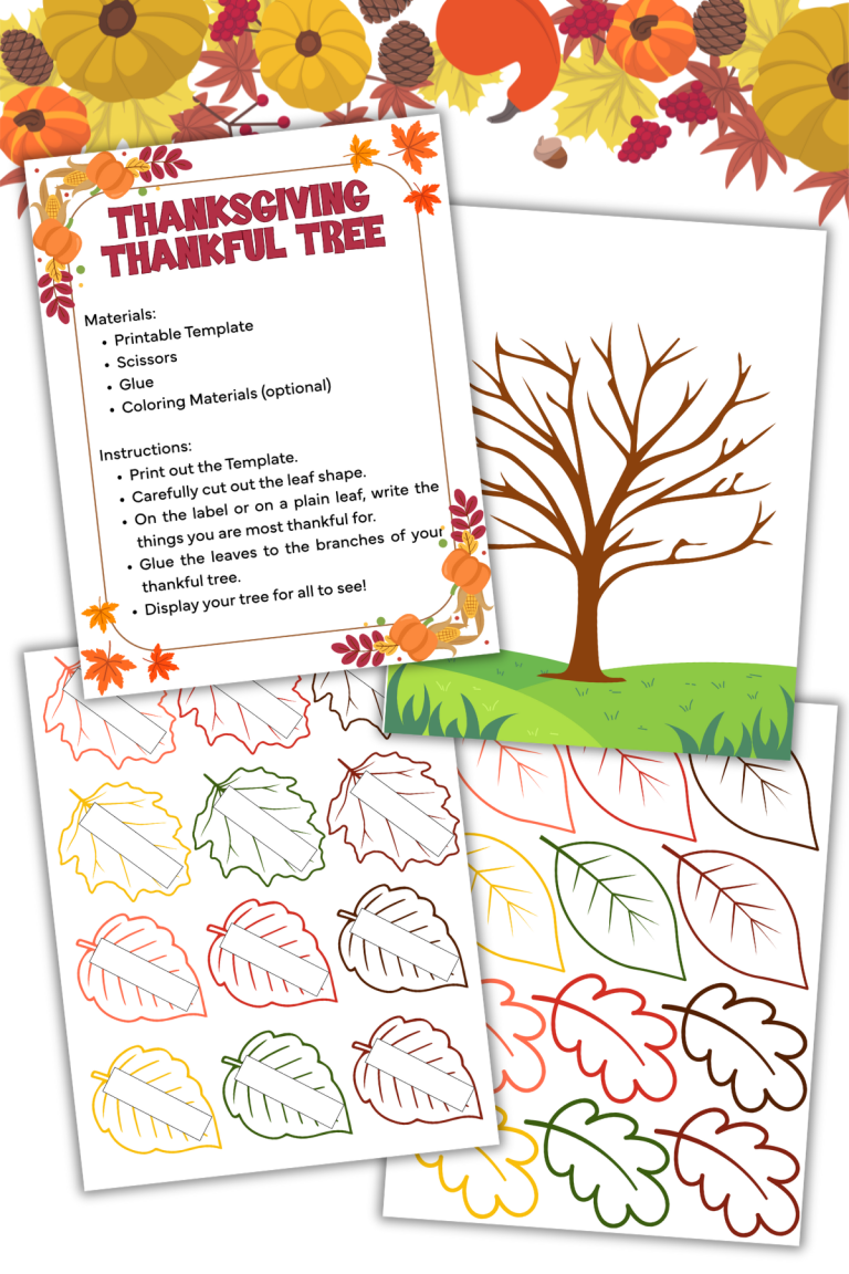 Free Printable Thankful Tree - Fun Gratitude Activity for Kids