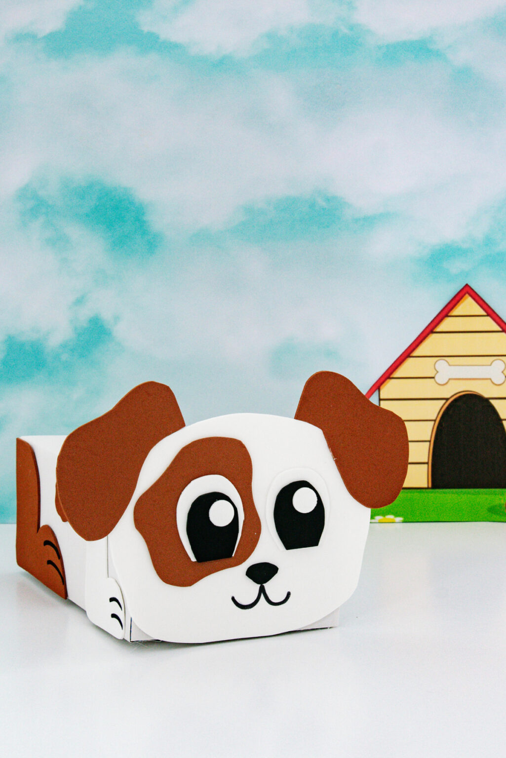 Dog Valentine Box (with printable template) | Fun Money Mom