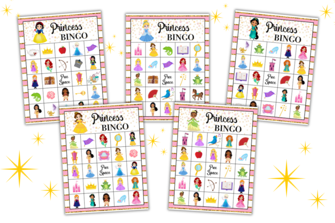 Princess Bingo - Free Printable Game For Princess Parties