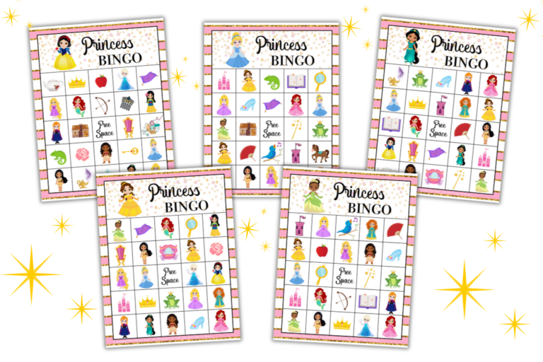 Princess Bingo - Free Printable Game For Princess Parties