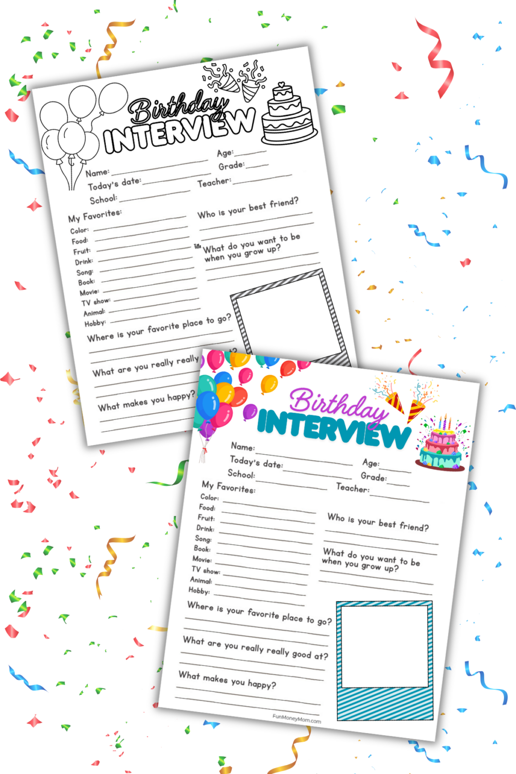Birthday Questionnaire (Free Printable) - Fun Money Mom