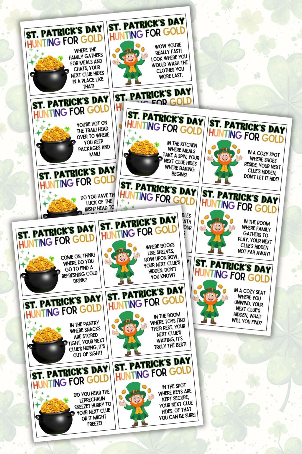 St. Patrick's Day Indoor Scavenger Hunt - Fun Money Mom