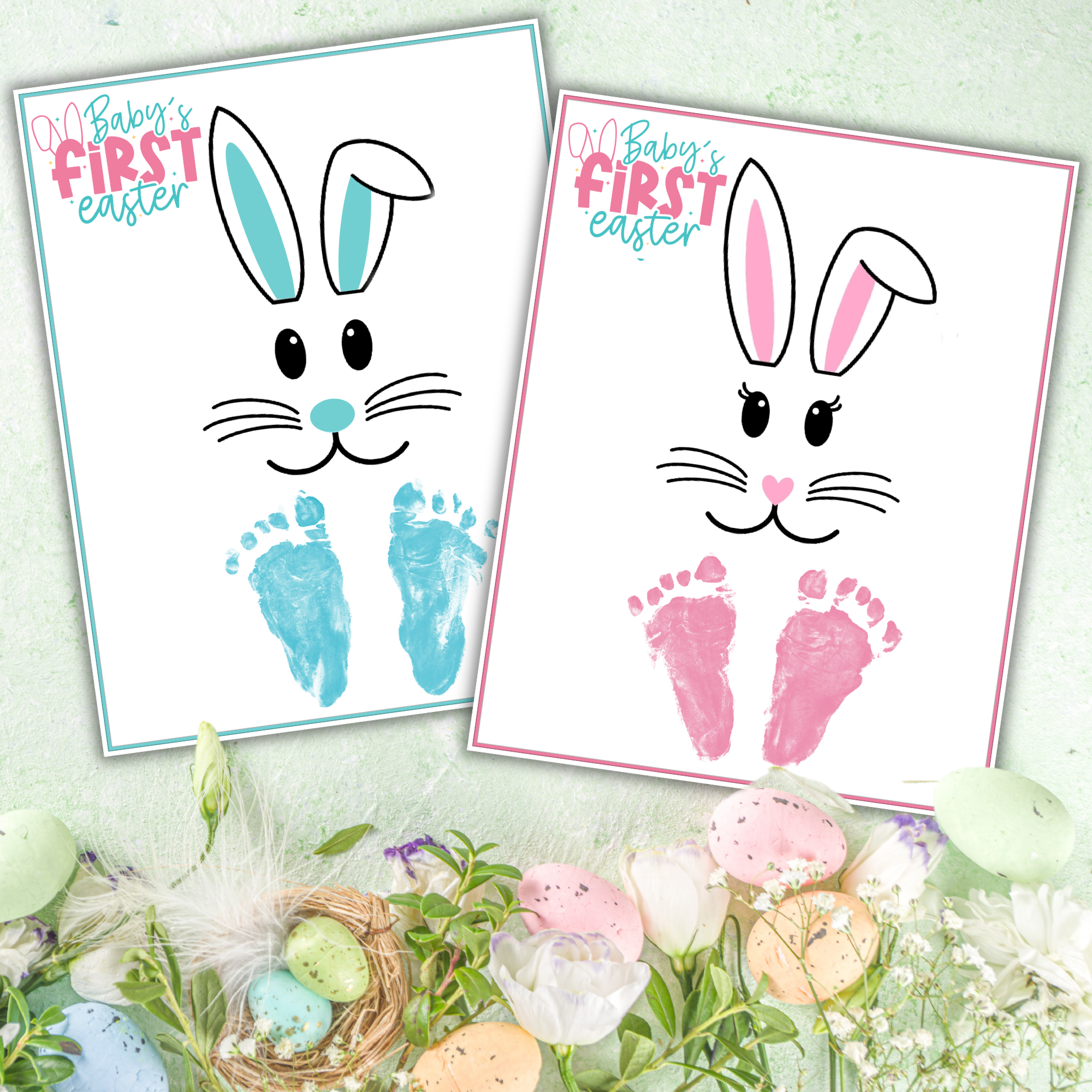 Free Printable Easter Bunny Footprints - Fun Money Mom