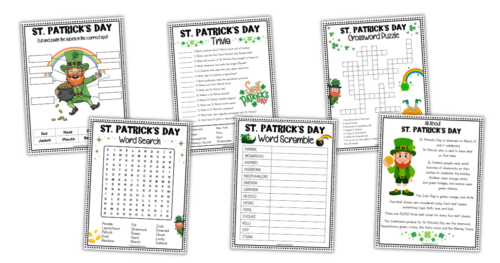 St. Patrick's Day Activity Sheets (Free Printables)