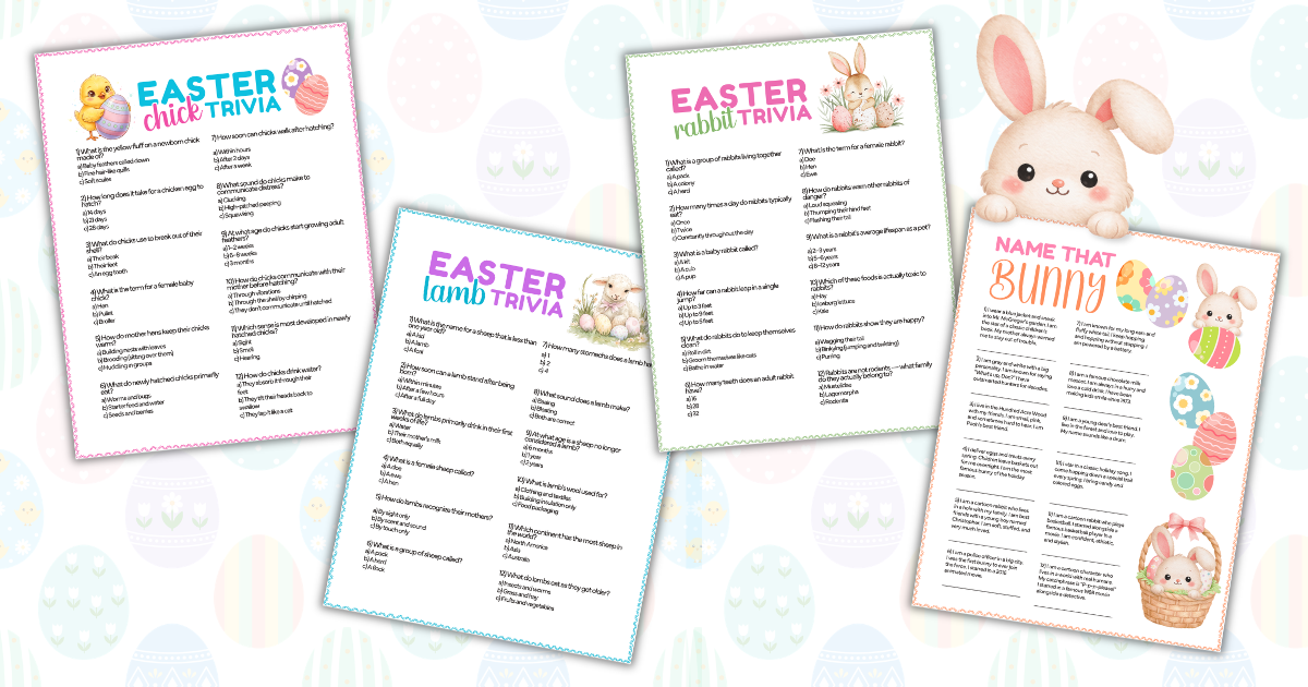 Easter Trivia Questions (Free Printables) - Fun Money Mom