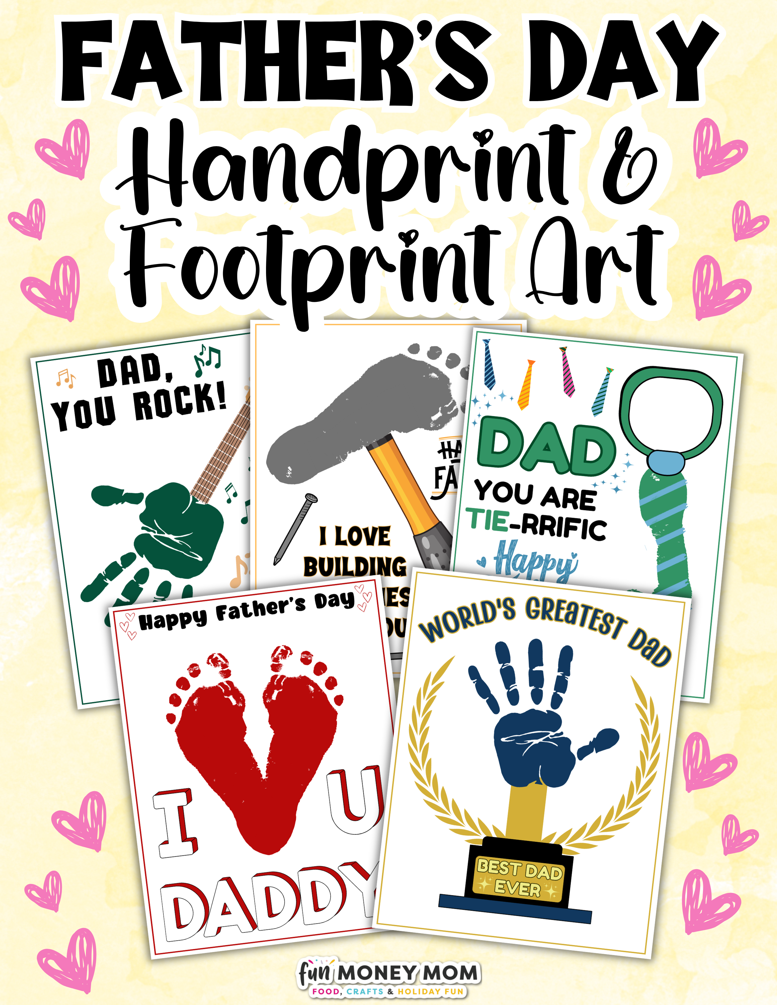Father's Day Handprint And Footprint Art - Fun Money Mom
